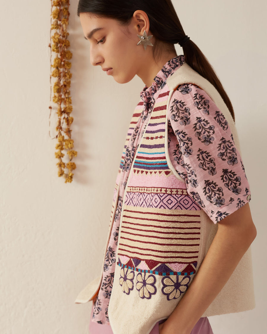 Arizona Lilac Beaded Vest