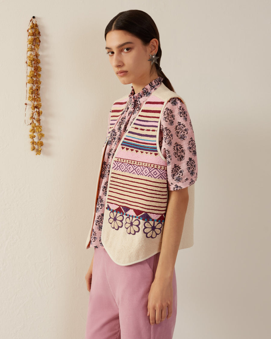 Arizona Lilac Beaded Vest