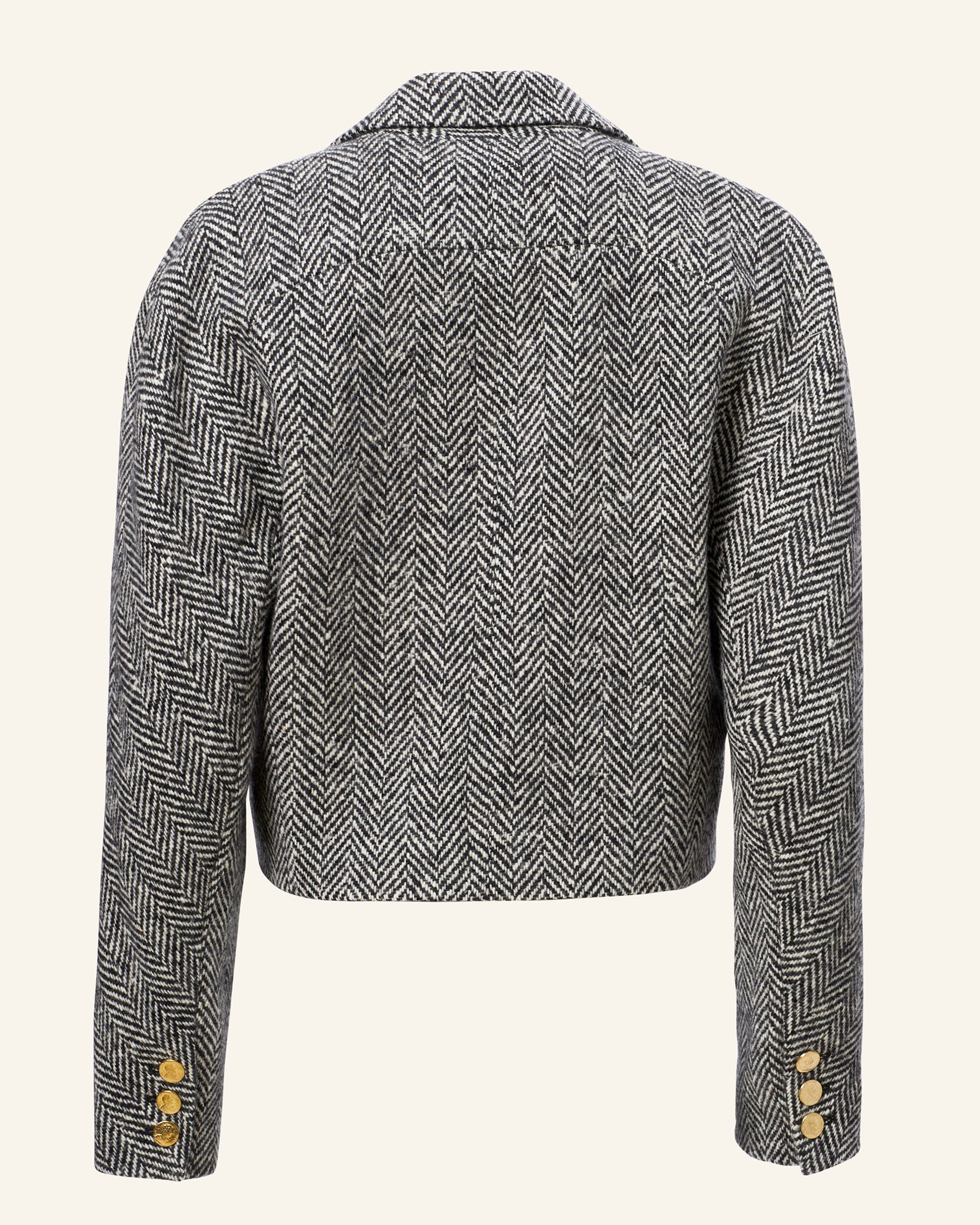 Archer Herringbone Cropped Blazer