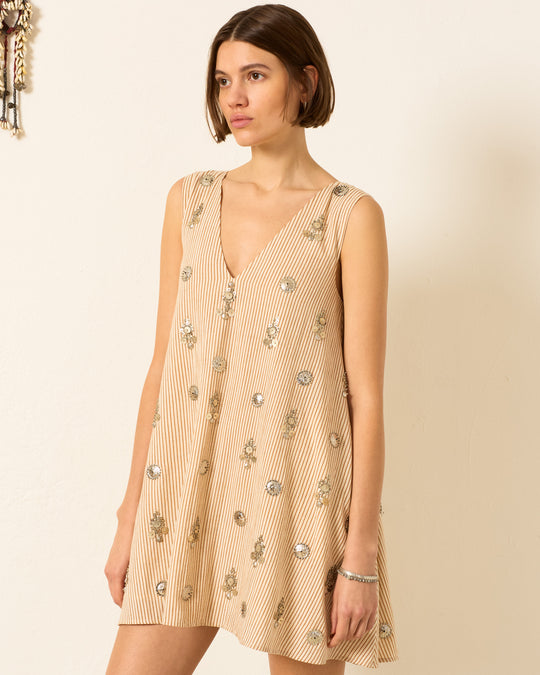 Soleil Cedar Coin Dress