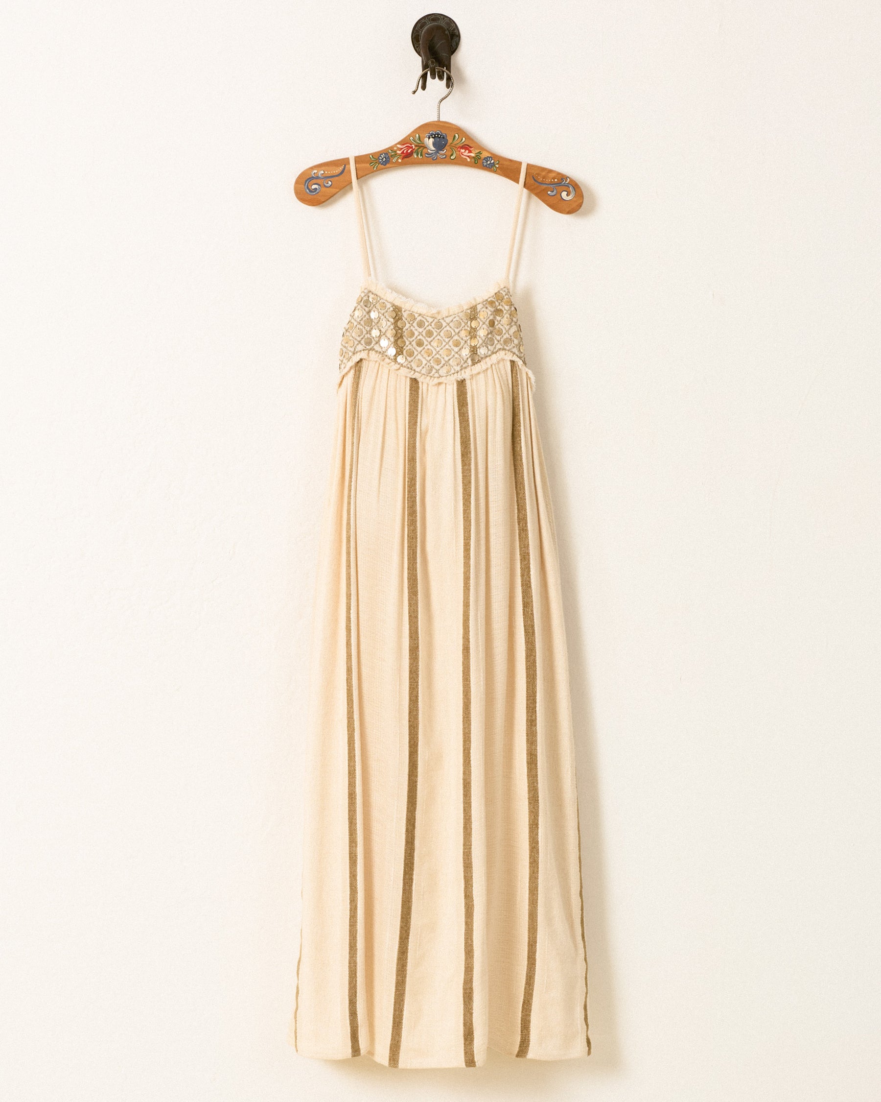 Eden White Sage Coin Dress